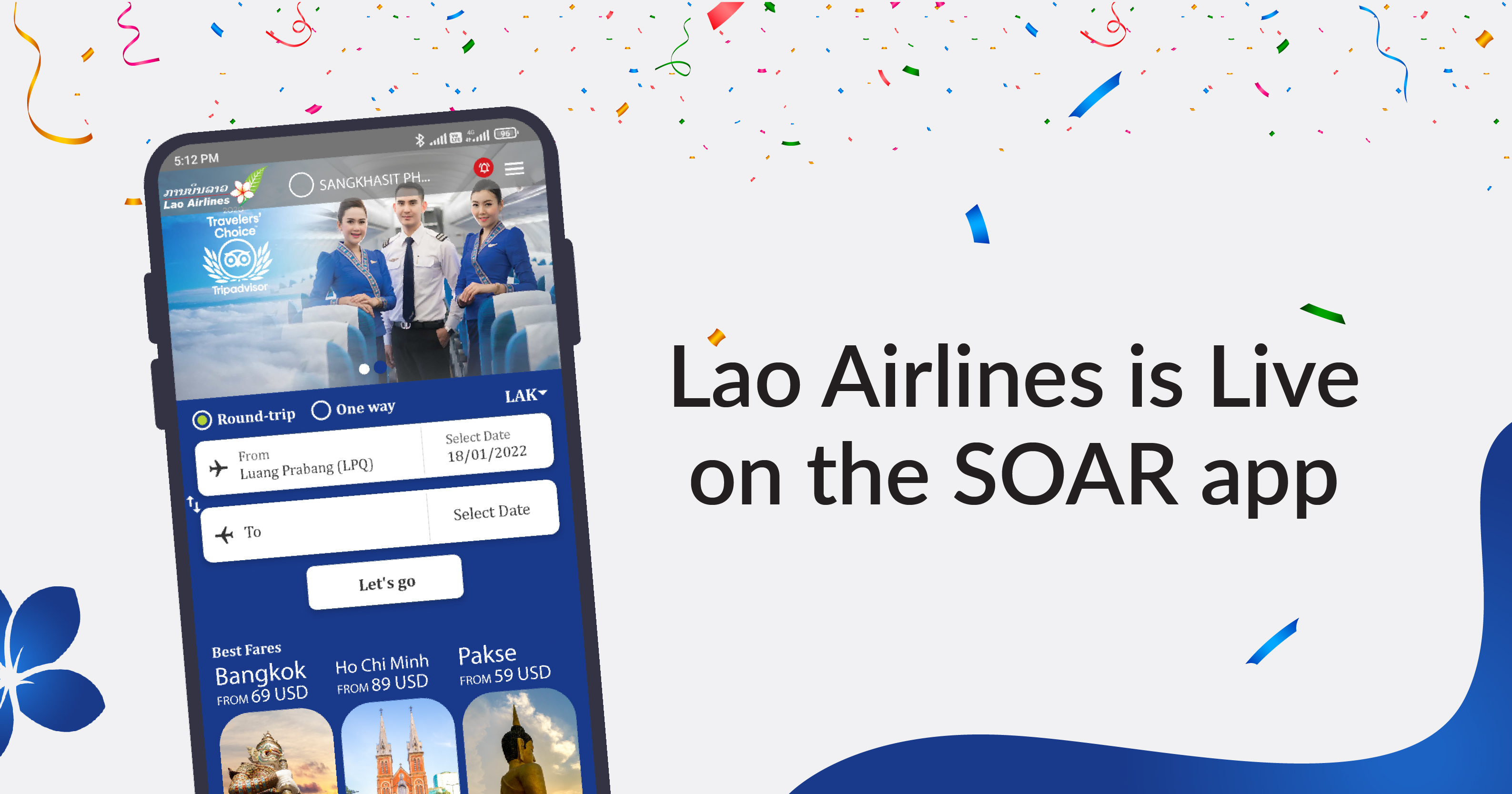 Lao Airlines Now Live on SOAR app